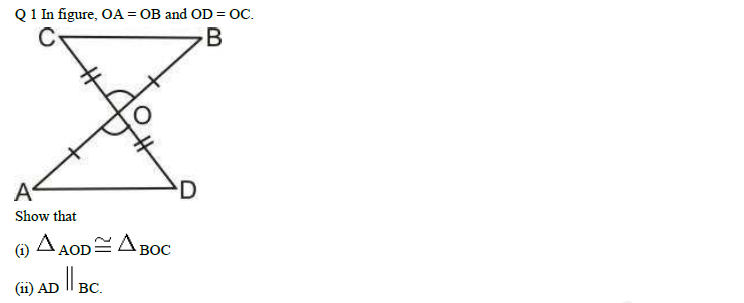 CBSE Class 9 Mathematics Triangles Assignment Set C CBSE Class 9 Mathematics Triangles Assignment Set C
